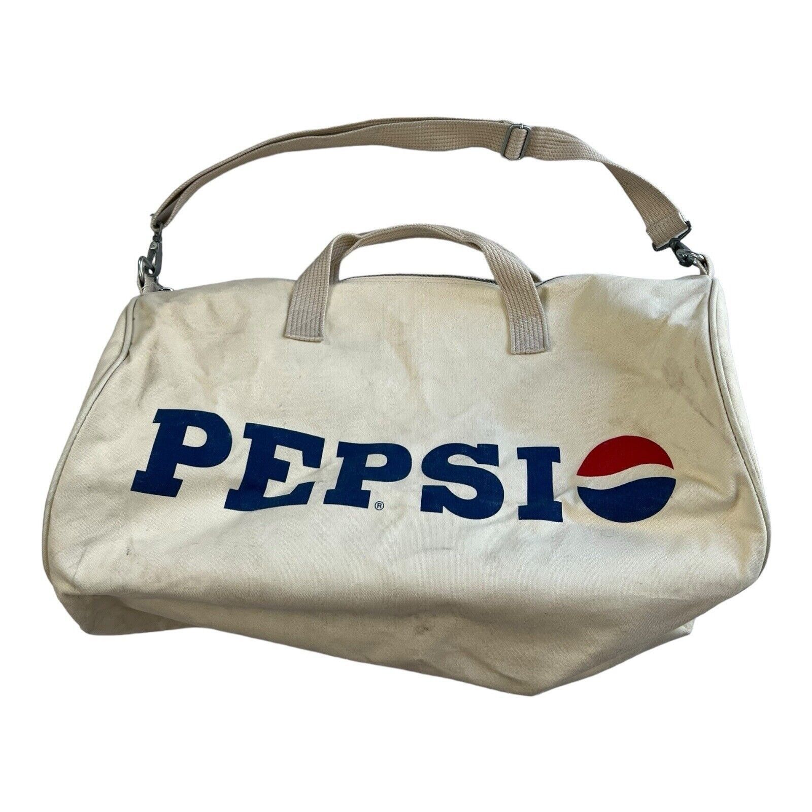 Pepsi Vintage Pepsi Canvas Duffle Bag Logo 1980s | Grailed