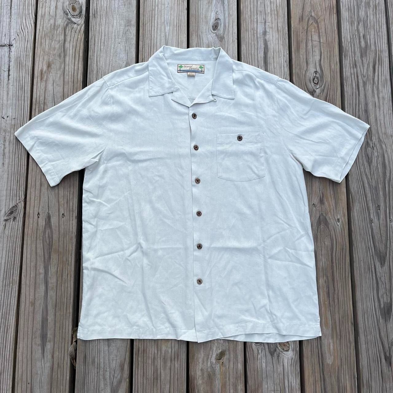 Streetwear × Vintage Silk Camp Collar shirt cream loop collar old money ...