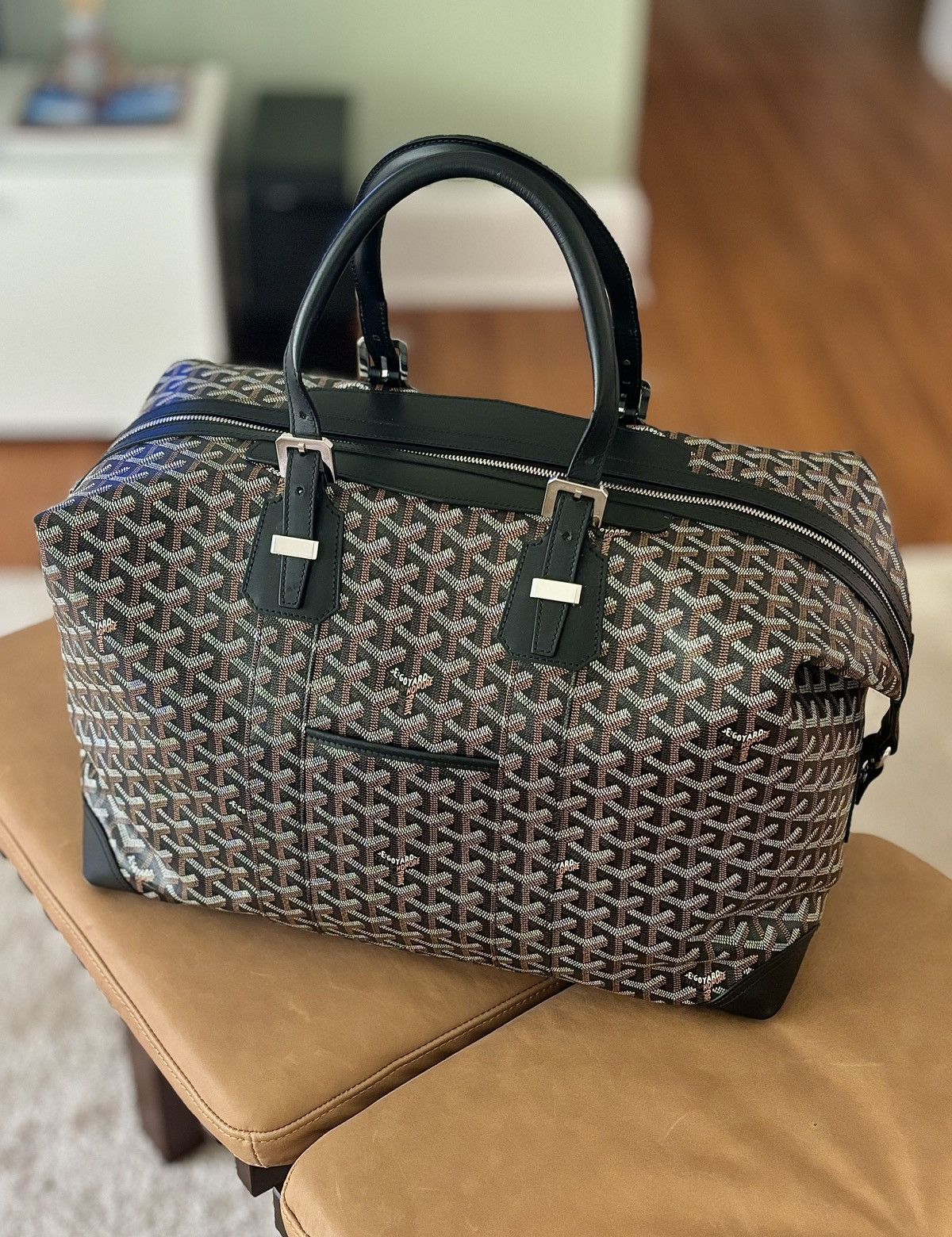 Goyard PRISTINE - GOYARD BLACK DUFFLE BAG | Grailed