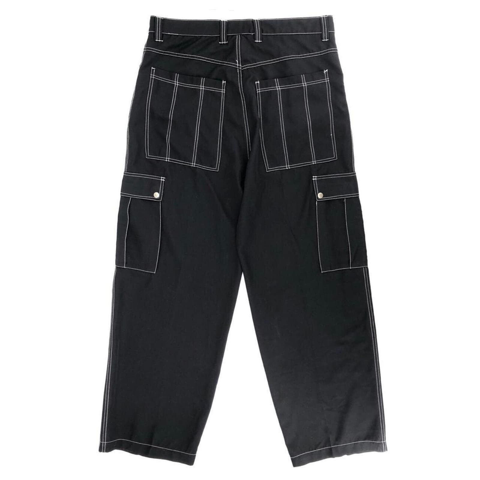 Burnside Y2k black baggy nylon cargo pants | Grailed