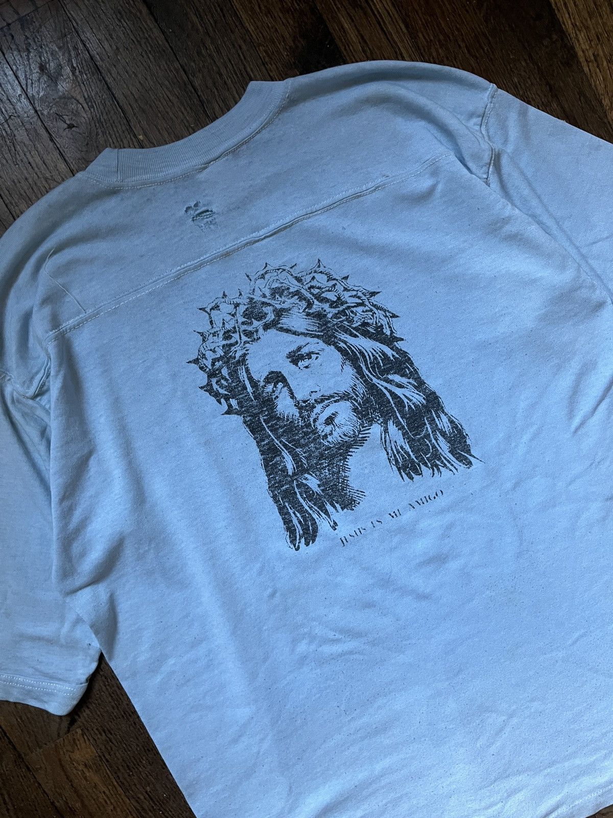 Vintage Thrashed 1980s Jesus Is Mi Amigo T-Shirt | Grailed