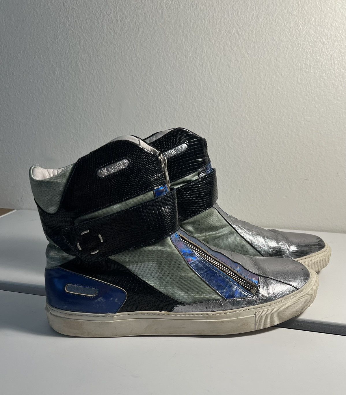 Raf Simons SS13 Raf Simons Holo High Tops in Blue | Grailed