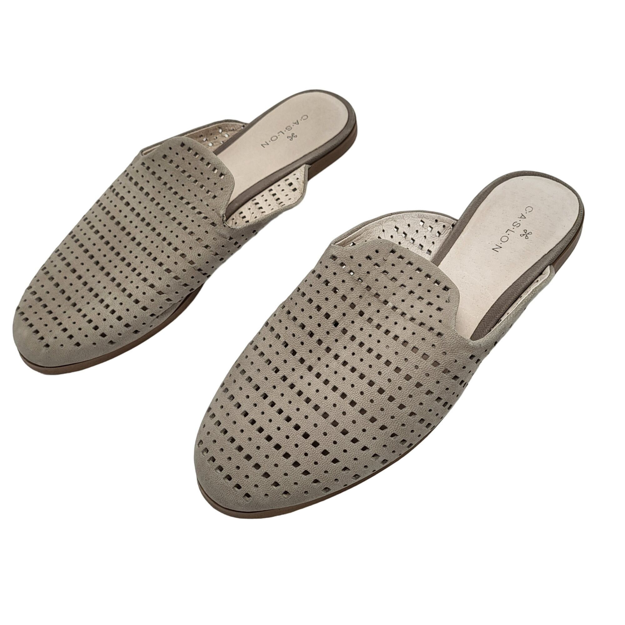 Other Caslon Rory Mule Slides Beige Tan Geometric Cut Outs 7.5 | Grailed