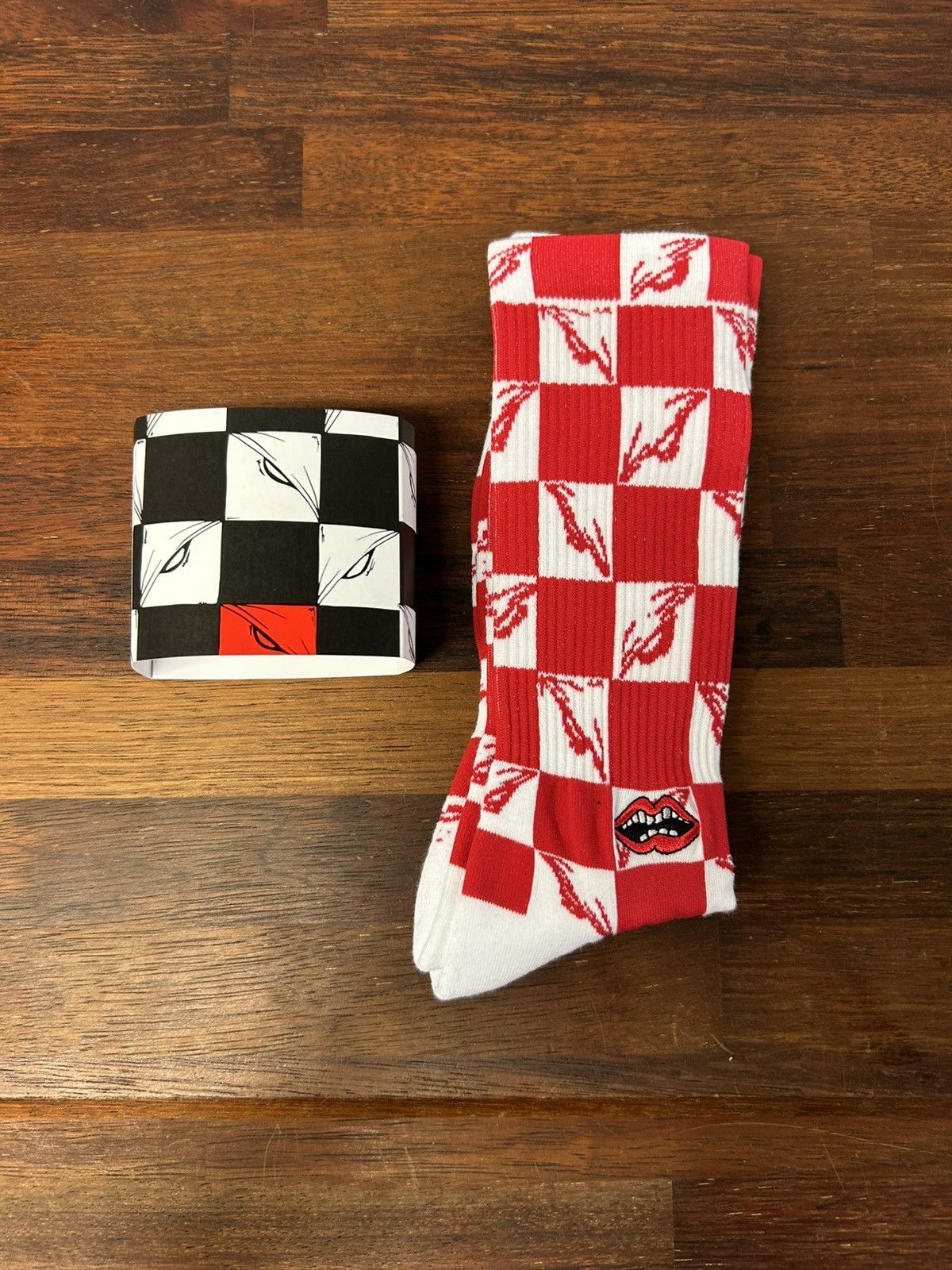 Chrome Hearts Matty Boy 99 Eyes Socks Large Red | Grailed
