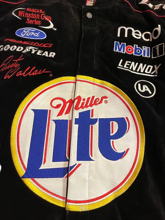 Vintage VTG Rusty Wallace Miller Lite NASCAR Jacket | Grailed