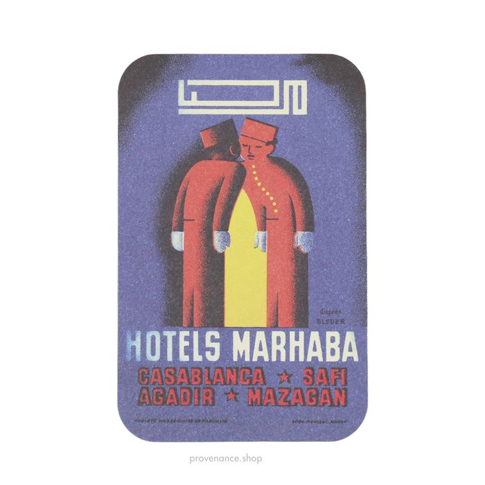 Louis Vuitton 🔴 Hotel Label Sticker Postcard - Hotels Marhaba | Grailed