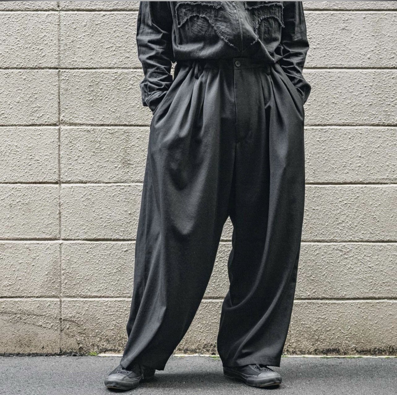 Yohji Yamamoto Yohji Yamamoto Pour Homme 12 Tuck Wide Trousers | Grailed