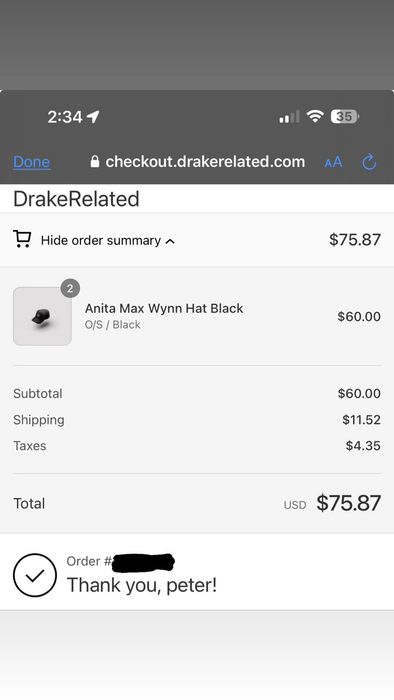 Drake ANITA MAX WYNN HAT black | Grailed