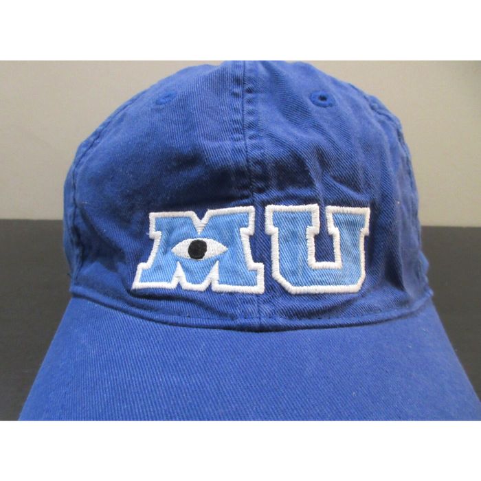 Disney Monsters Inc Hat Cap Strap Back Blue MU Logo Disney World Magic ...