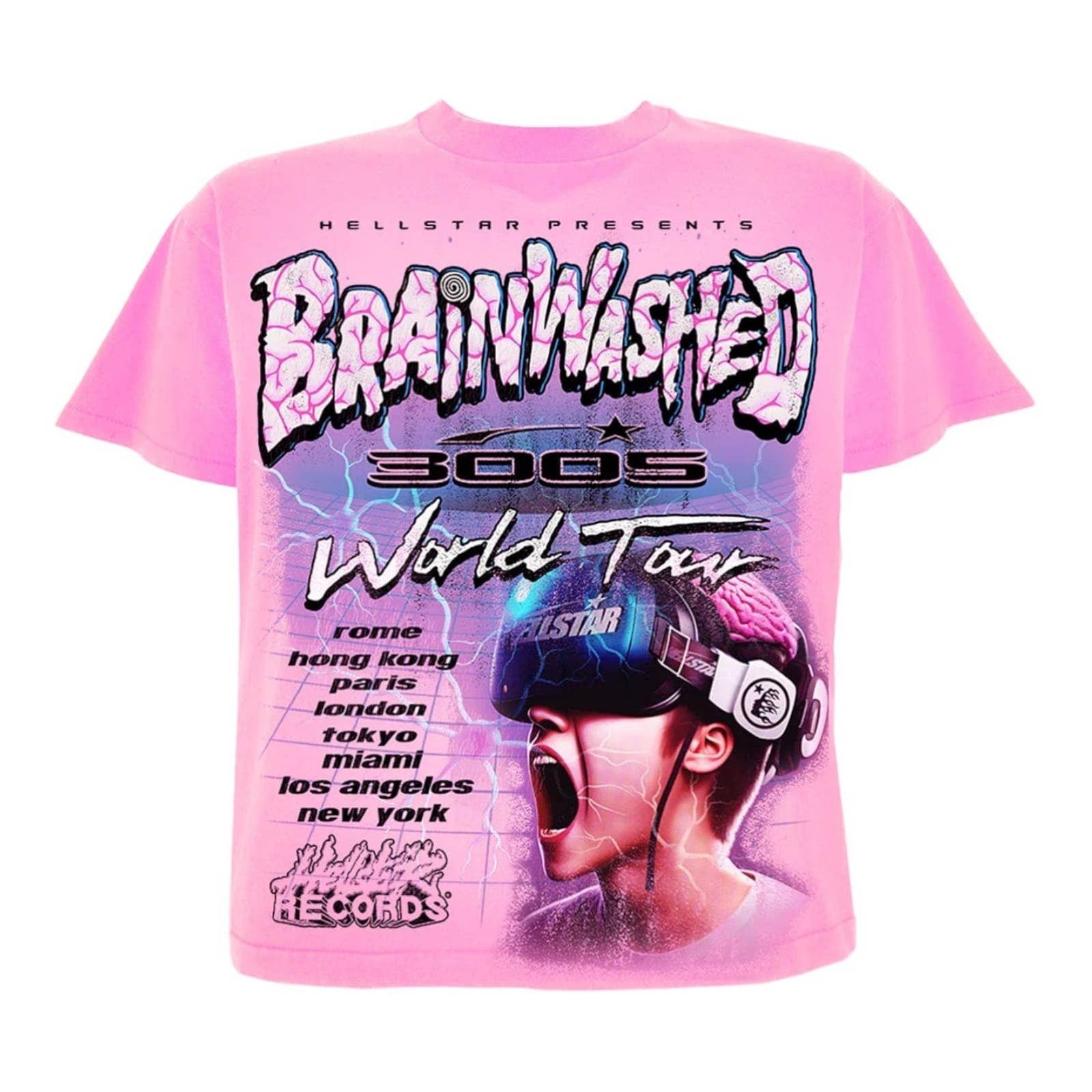 HELLSTAR Hellstar Studios Brainwashed World Tour S/S Tee Shirt Pink ...