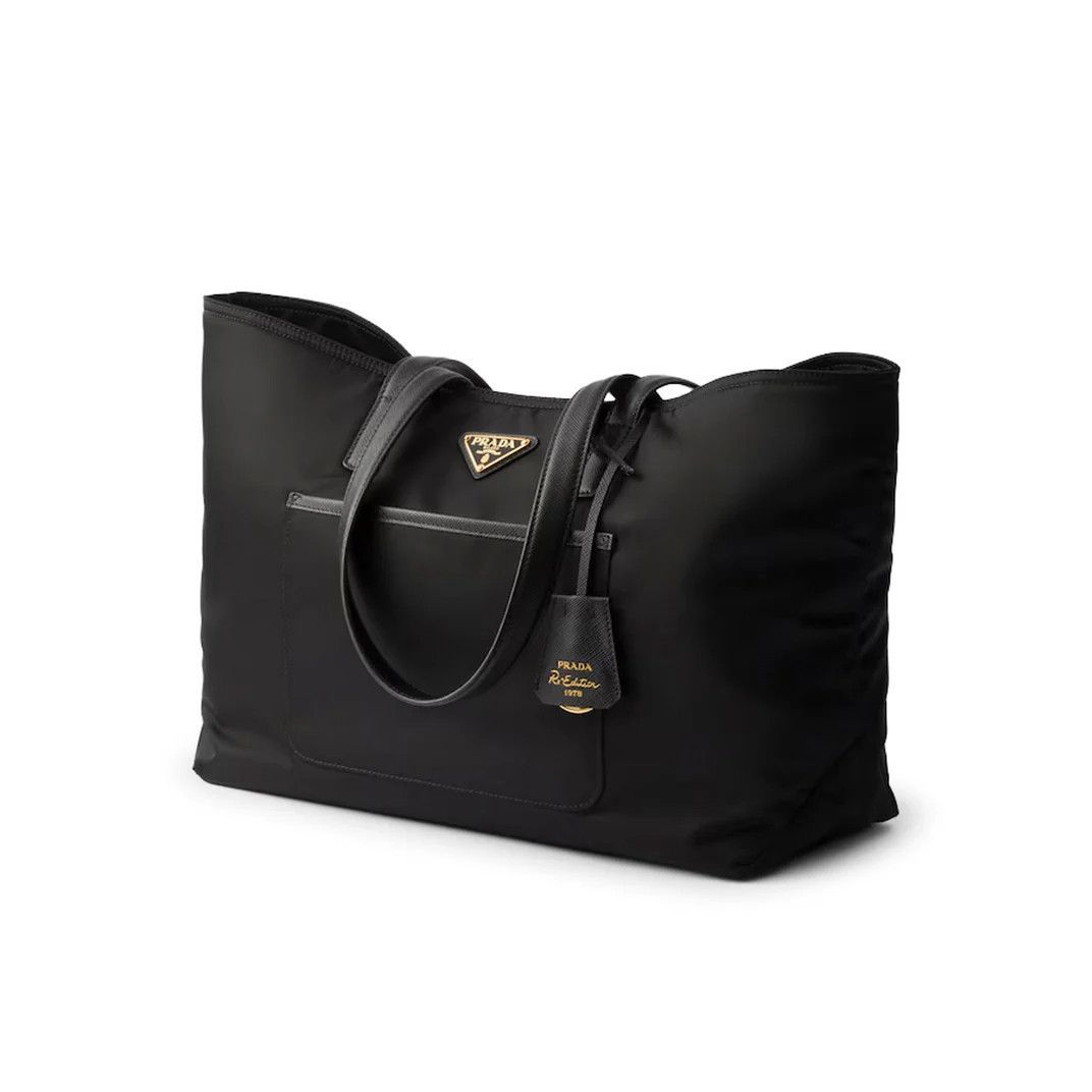 Prada PRADA Re-Edition 1978 $2050 Medium Black Re-Nylon Tote Bag N ...