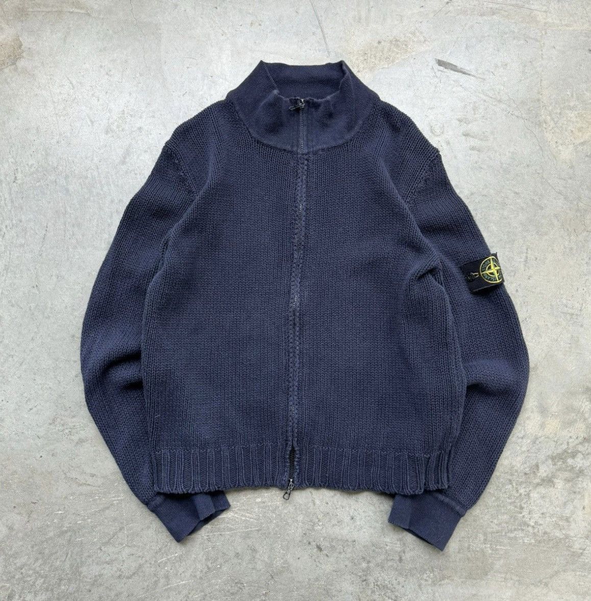 Stone Island CRAZY Rare Vintage Stone Islands Knit Archival Zip Sweater | Grailed