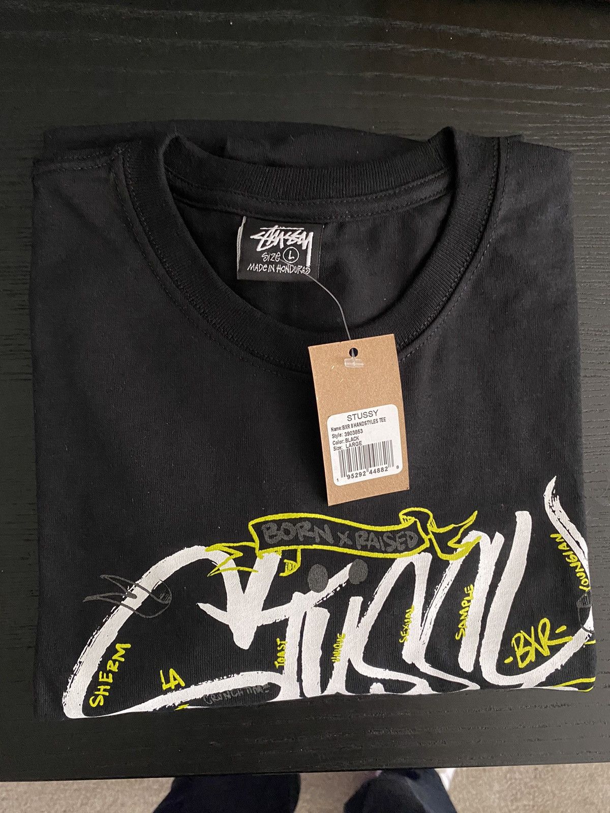 Born X Raised × Stussy *IN HAND* Stussy & Born X Raised Handstyles Tee ...