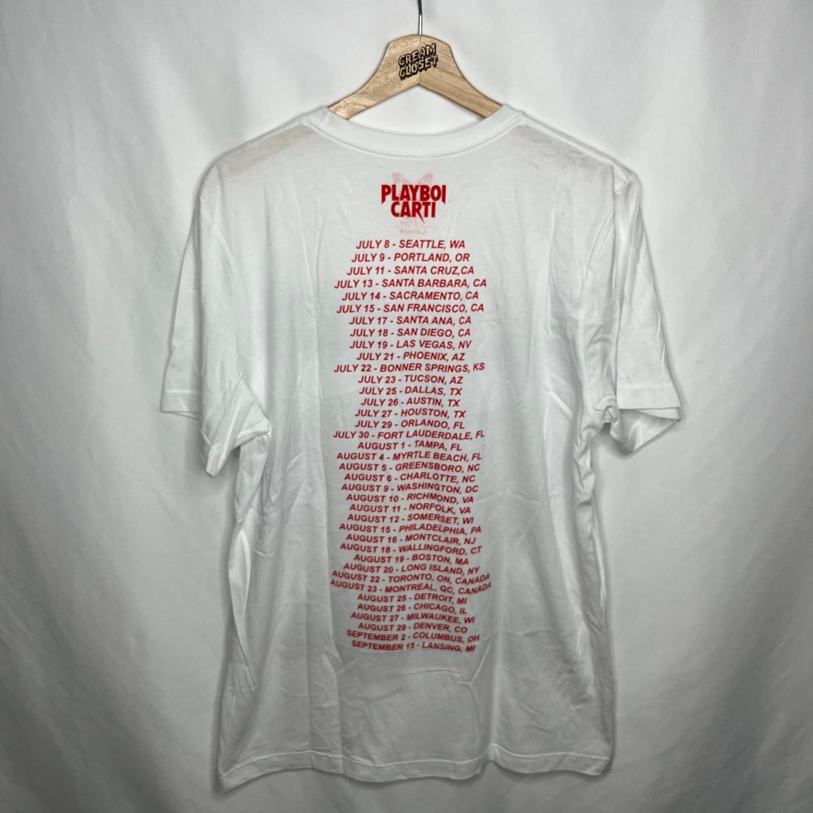 AWGE Playboi Carti AWGE Airbrushed Hip Hop Rap Tour Merch Tee | Grailed