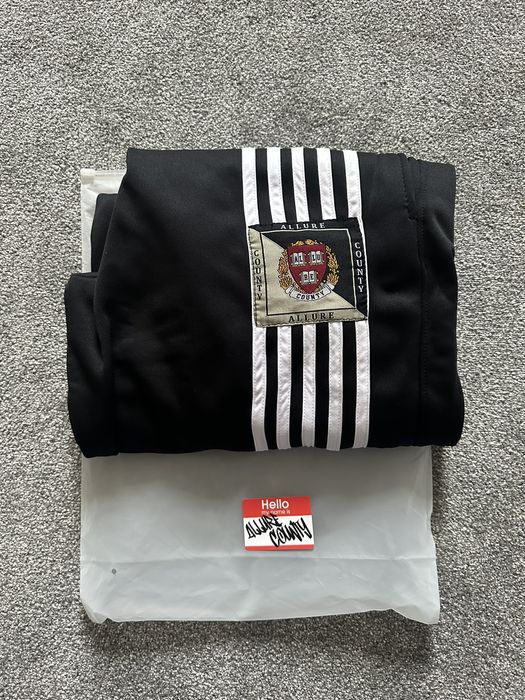 Designer Black Allure county “CREST” Trackpants | Grailed