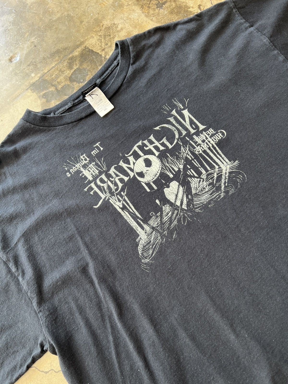Disney × Vintage Nightmare Before Christmas Backwards Tee Sz. XXL | Grailed
