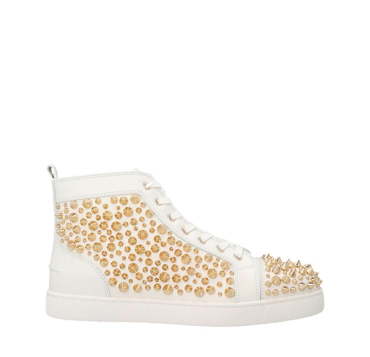 Christian Louboutin Christian Louboutin Louis Spikes Leather Sneaker ...