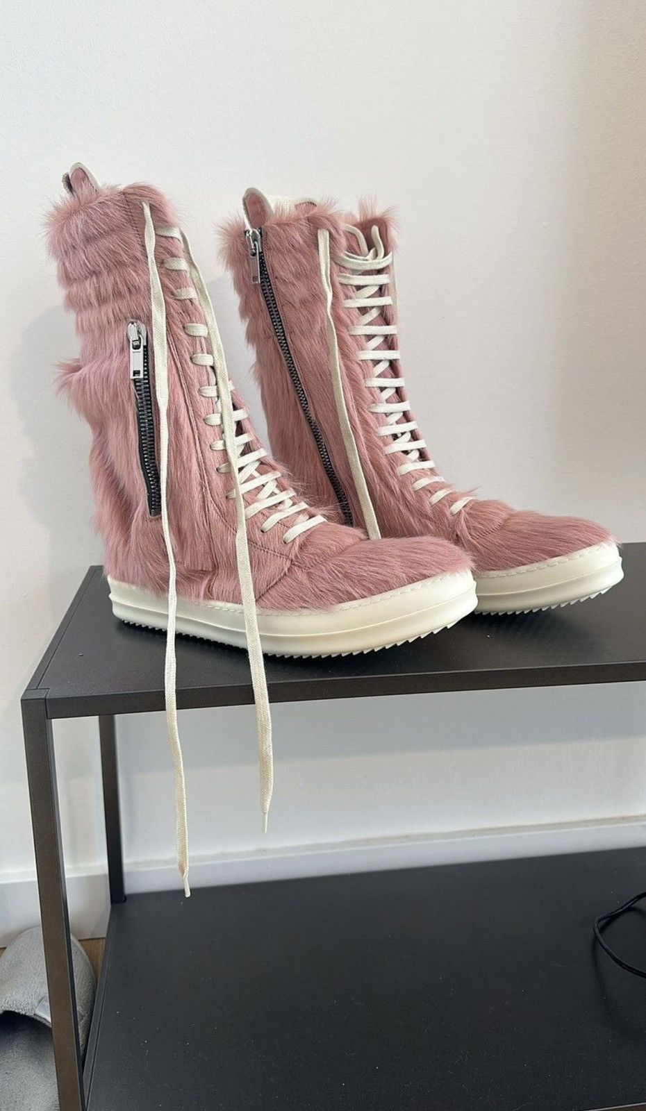 Rick Owens *Rare* Rick Owens Fur Geobaskets Sz42,5 | Grailed