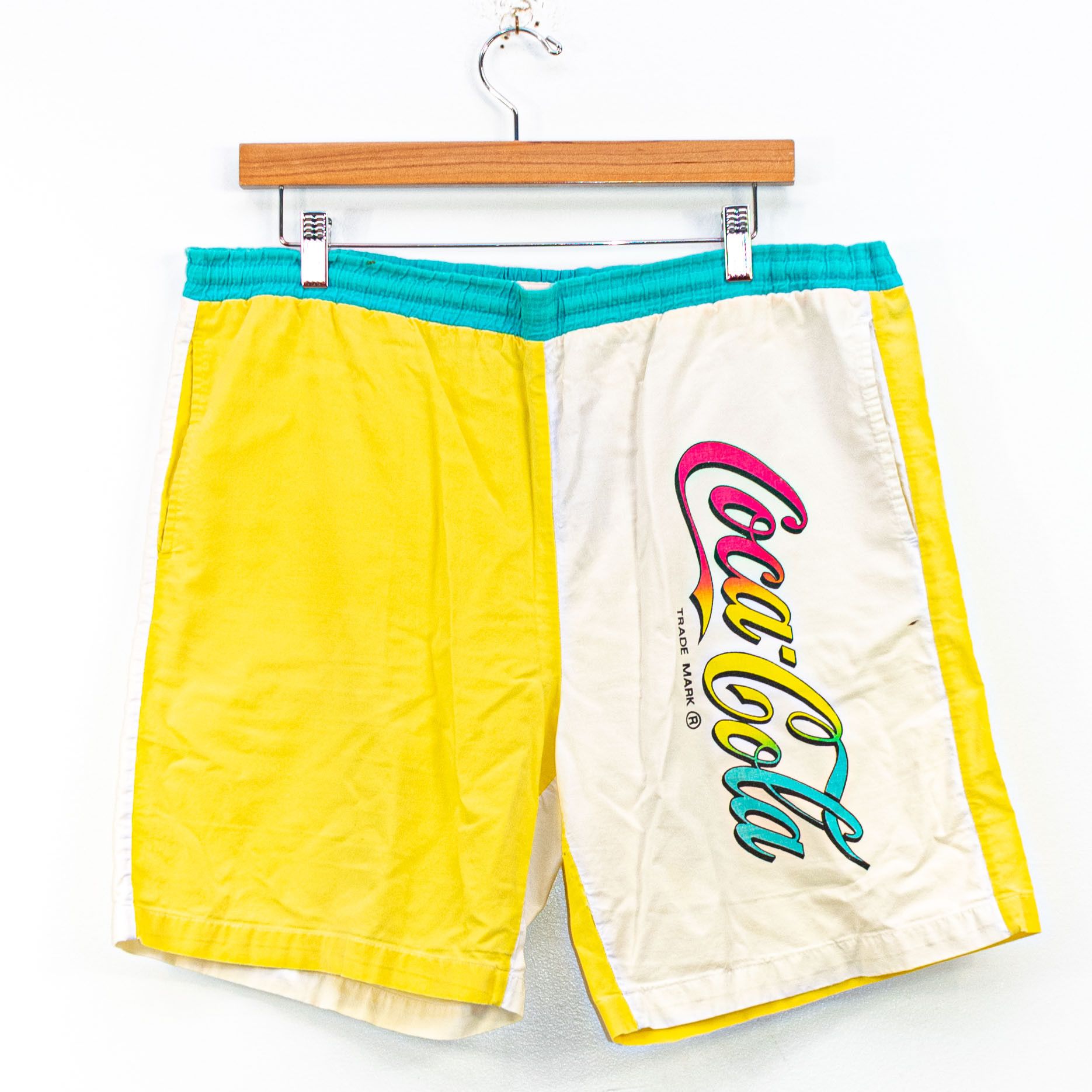 Vintage Coca Cola Color Block Shorts Medium VTG 80s 90s | Grailed