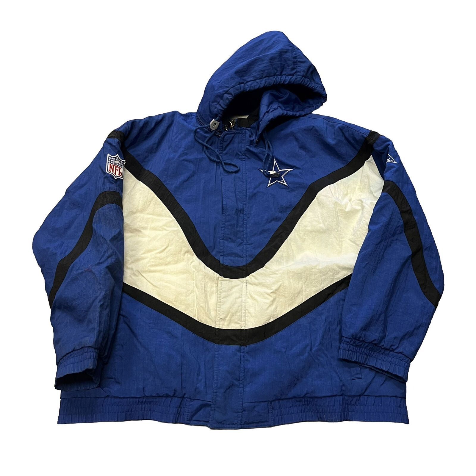 Apex One VTG APEX ONE DALLAS COWBOYS PUFFER JACKET COAT BLUE WHITE FO ...