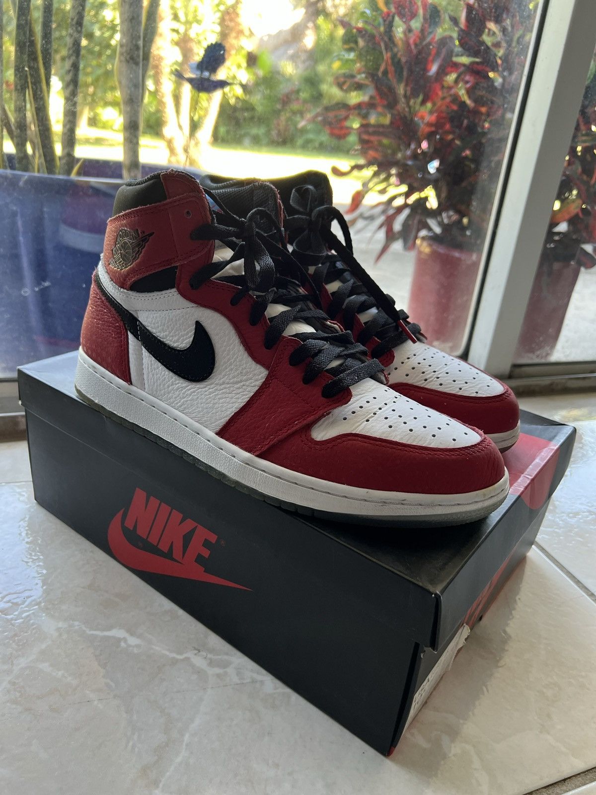 Jordan Brand Air Jordan 1 Hi Spider Man Miles Morales - white/red/black ...