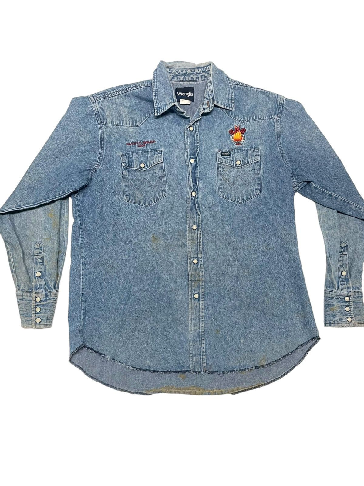 Vintage Vintage cowboy 90s pearl snap polo wrangler distress shirt ...