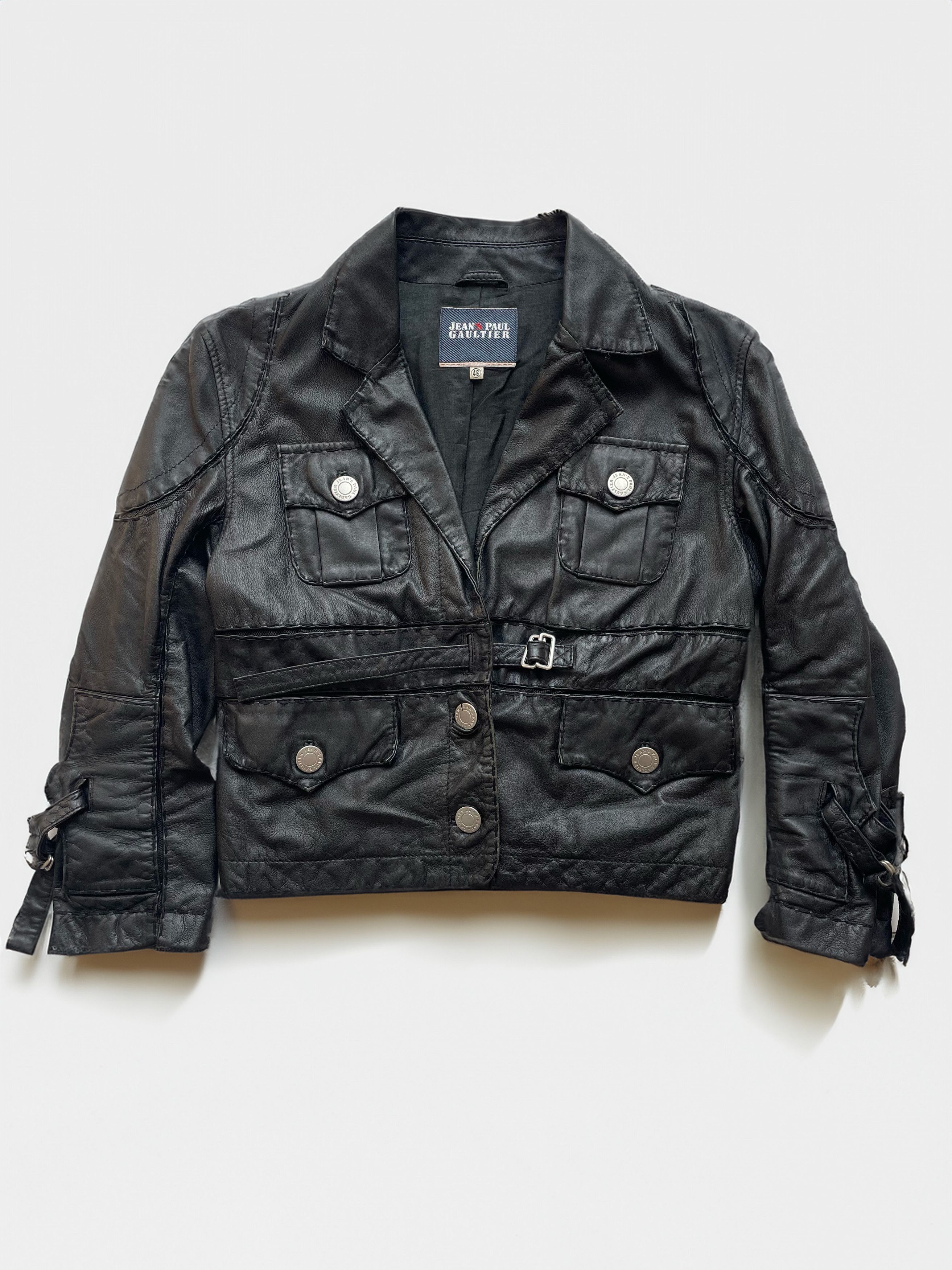 Jean Paul Gaultier Jean Paul Gaultier 00 Leather Strapped Biker Boxy ...