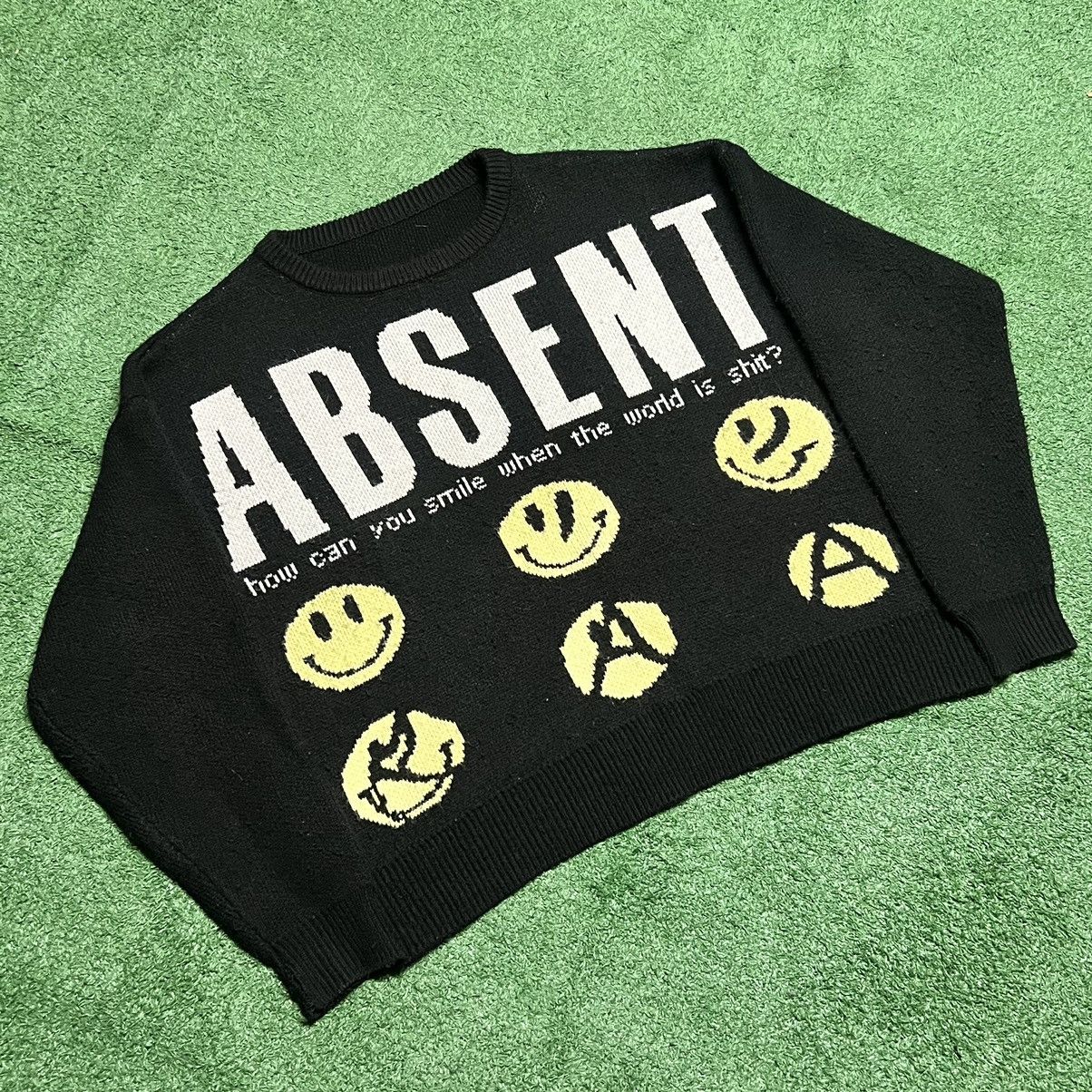 Streetwear Absent World is Shit Heavyweight Pullover Knit Sweater | Grailed