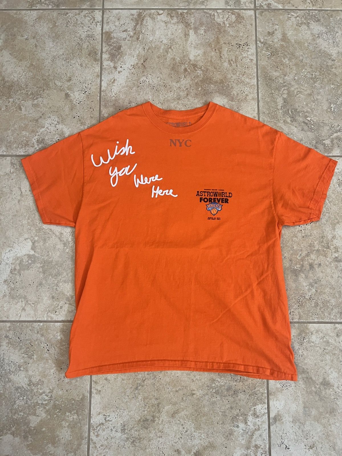 Travis Scott Travis Scott Astroworld MSG Knicks Tee | Grailed