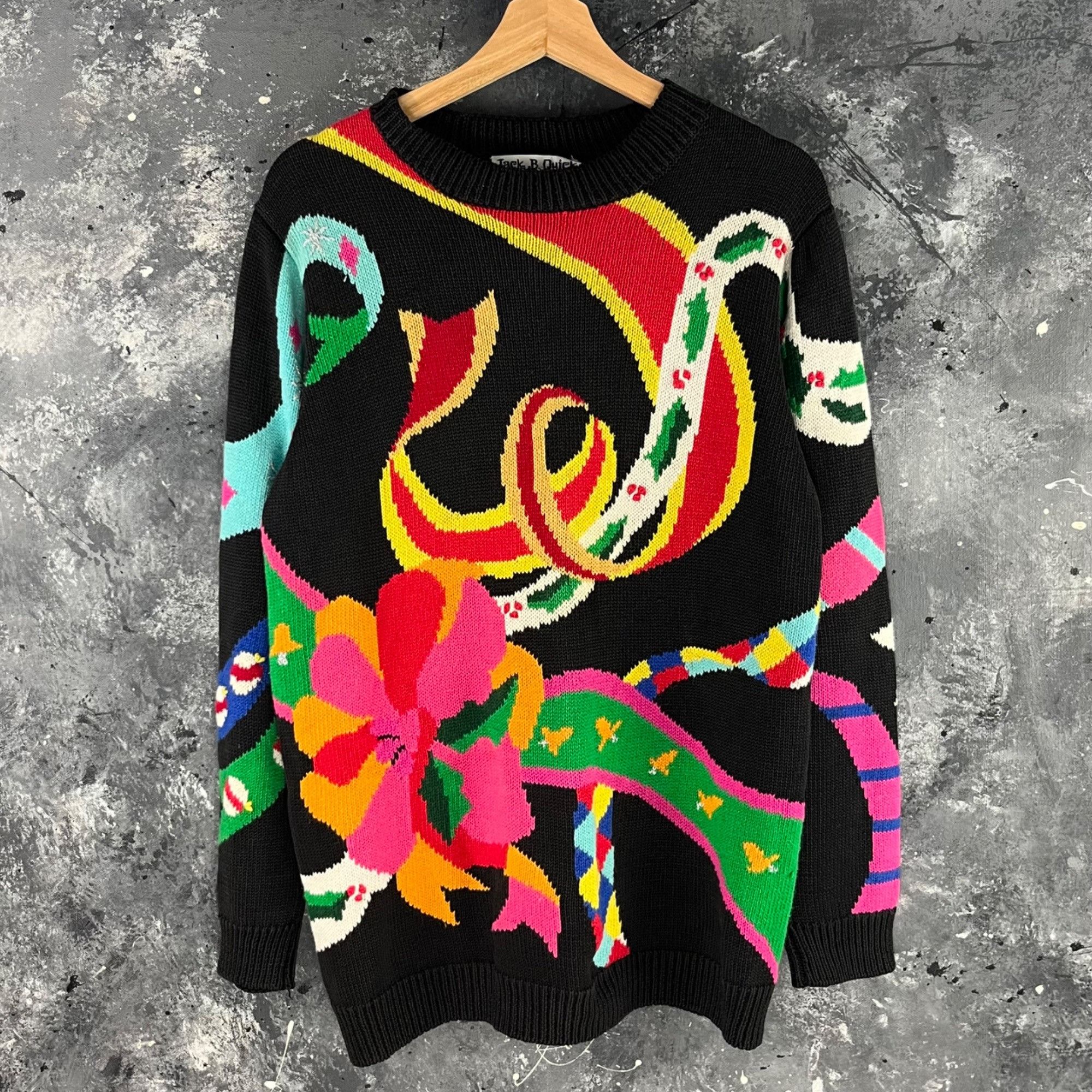 Vintage Vintage 80’s psychedelic Christmas sweater | Grailed