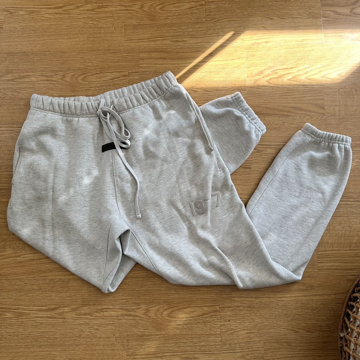 Essentials × Fear of God Light Grey 1977 Essentials Joggers | Grailed