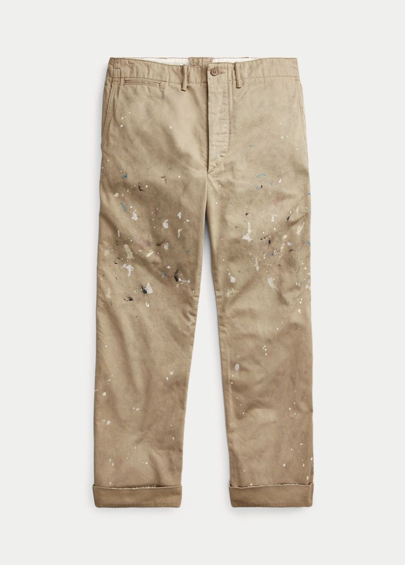 RRL Ralph Lauren RRL Ralph Lauren Distressed Paint Splatter Chino Pants ...