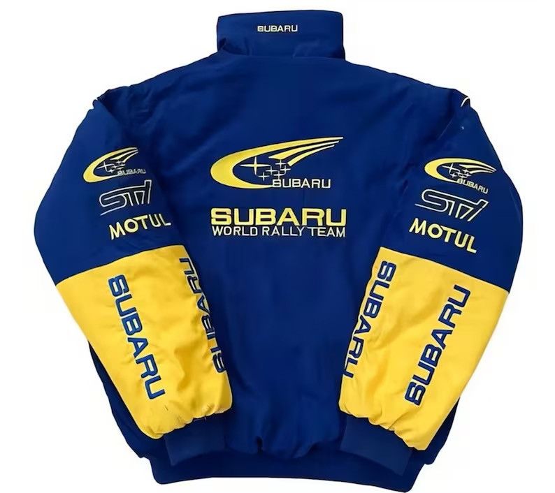 Pirelli × Racing × Streetwear Subaru racing jacket Pirelli golden logo ...