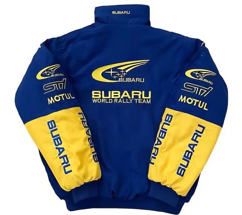 Racing Subaru racing jacket Pirelli golden logo bomber Motorcycle | Grailed