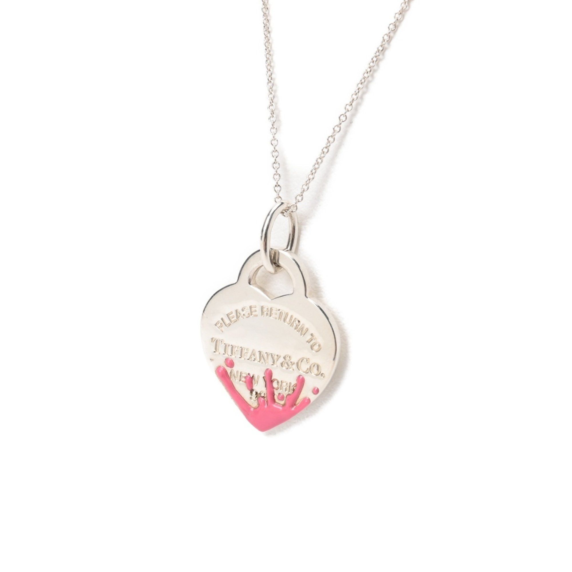 Tiffany pink heart necklace store