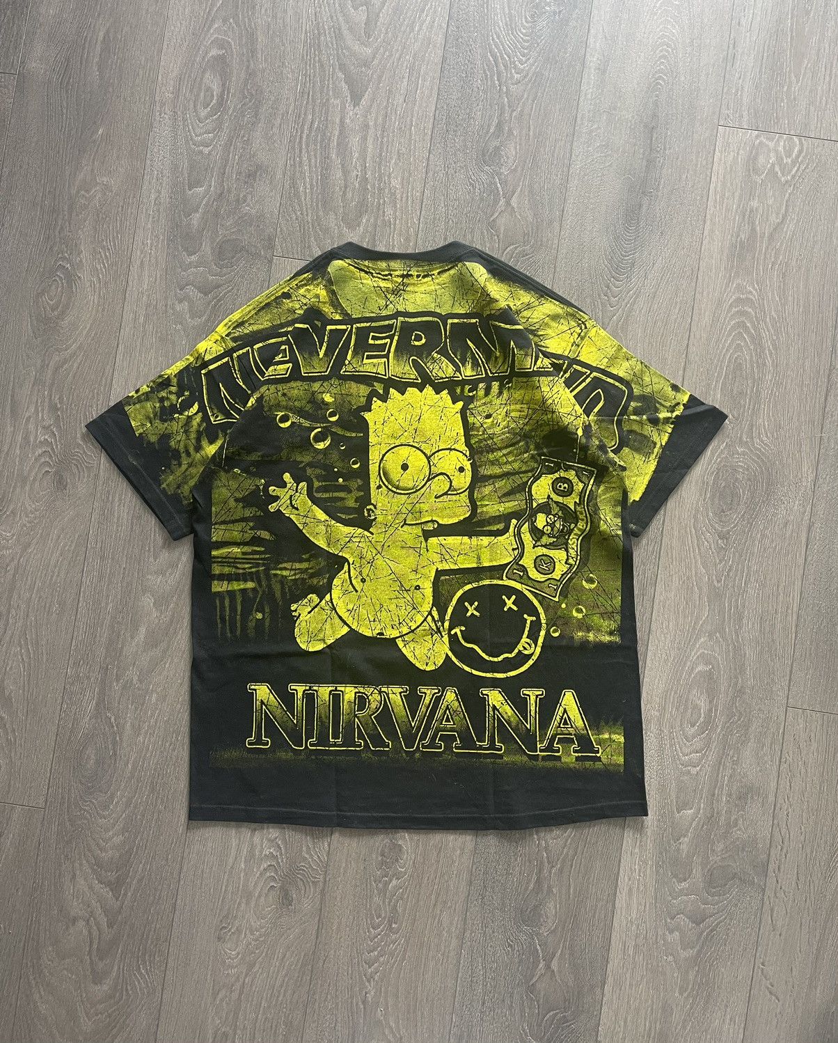 Vintage Vintage Nirvana Bart Simpson AOP Tshirt | Grailed