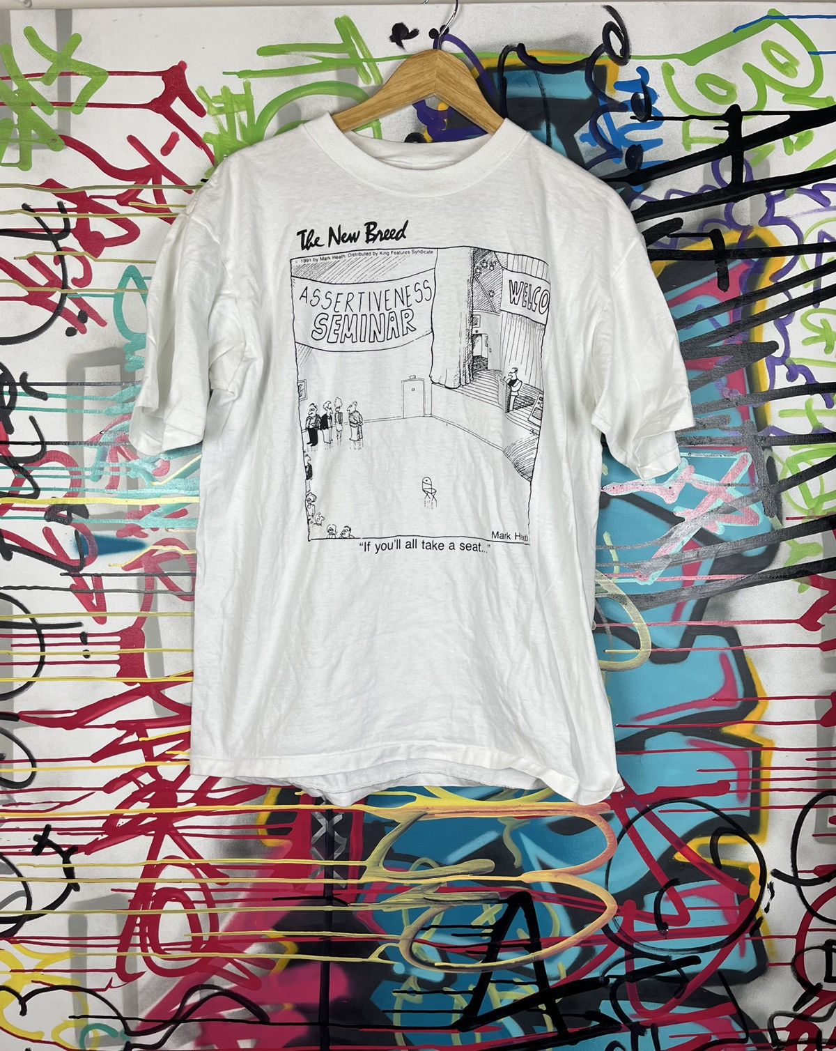 Vintage 90s Comic Strip Tee | Grailed