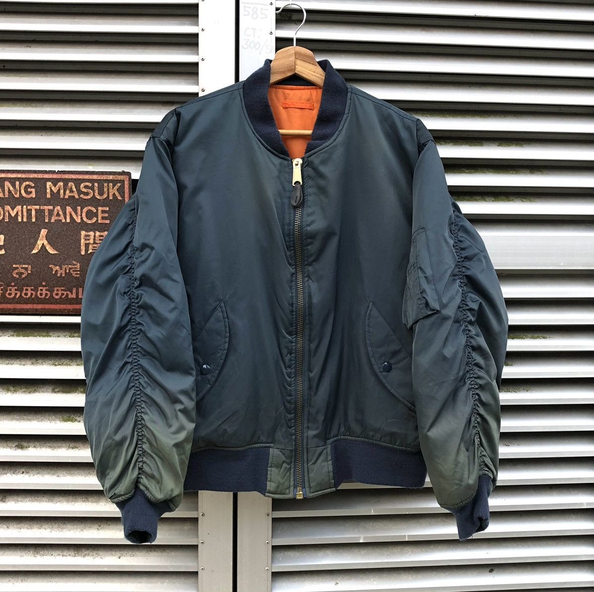 Vintage 🔥VTG Sun Faded Flyer’s Man Intermediate Ma-1 Bomber Jacket | Grailed