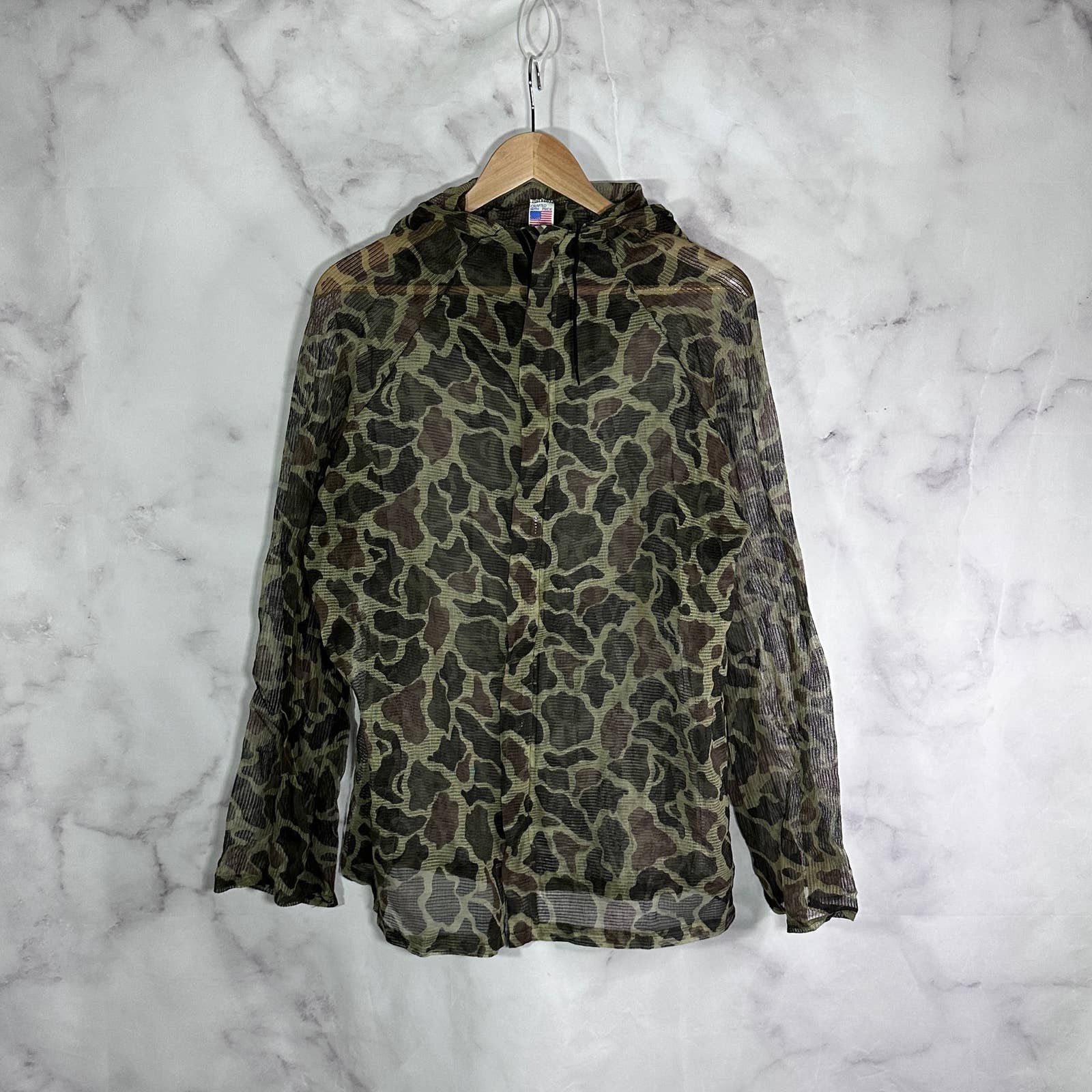 Vintage Sheer Mesh Camo Net Hoodie | Grailed