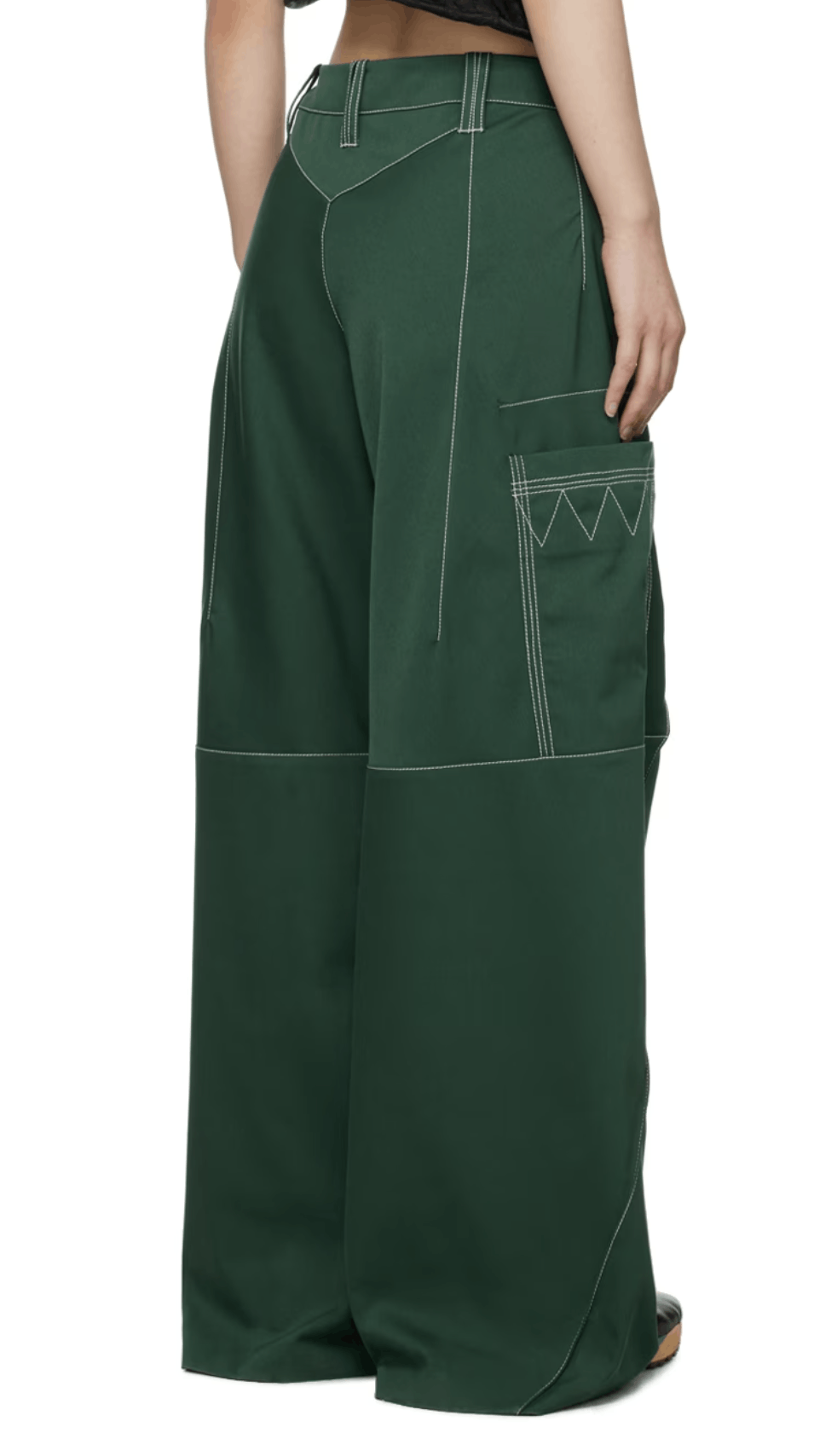 Kiko Kostadinov Green Angled Trousers | Grailed