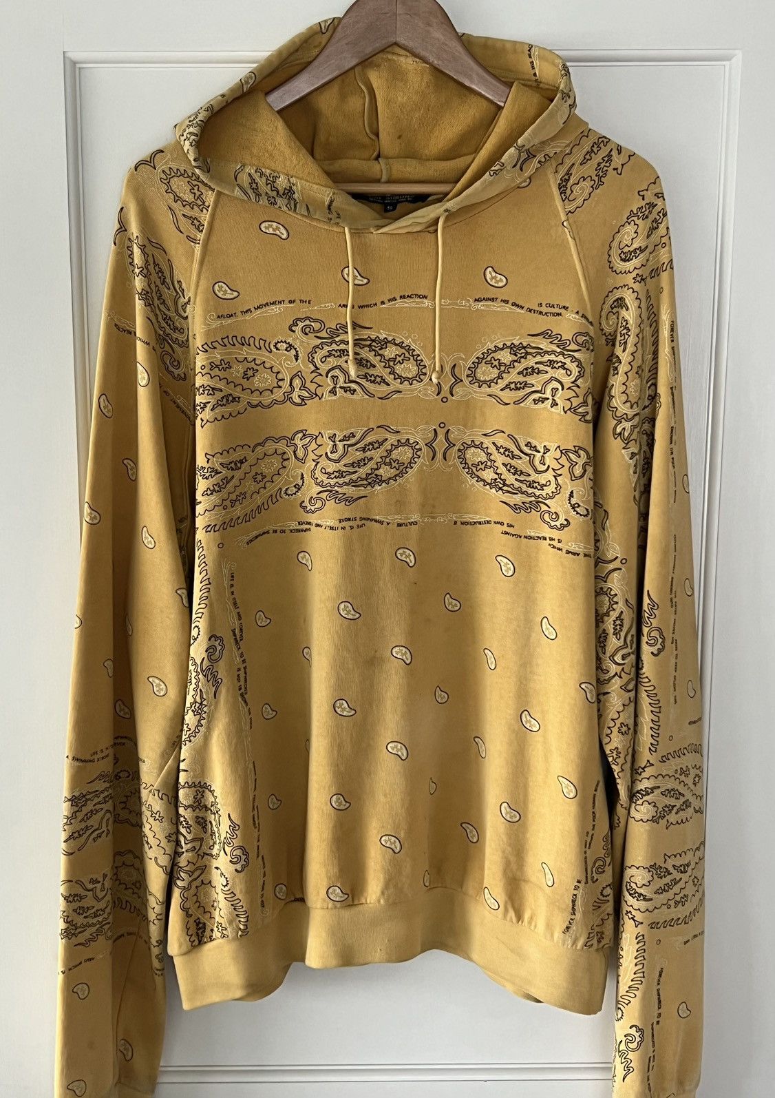 Raf Simons AW2004 Raf Simons Yellow/Orange Paisley Faded Runway Hoodie ...