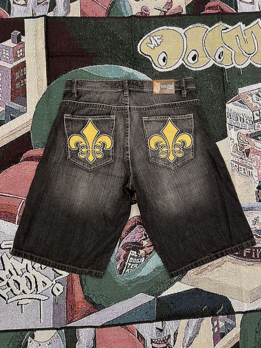 Vintage Black Evolution In Design Jorts | Grailed