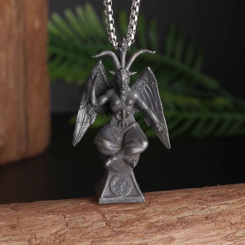 Chain × Jewelry × Streetwear Satanic Demon Lucifer Mendes Pagan Meditation Goat | Grailed