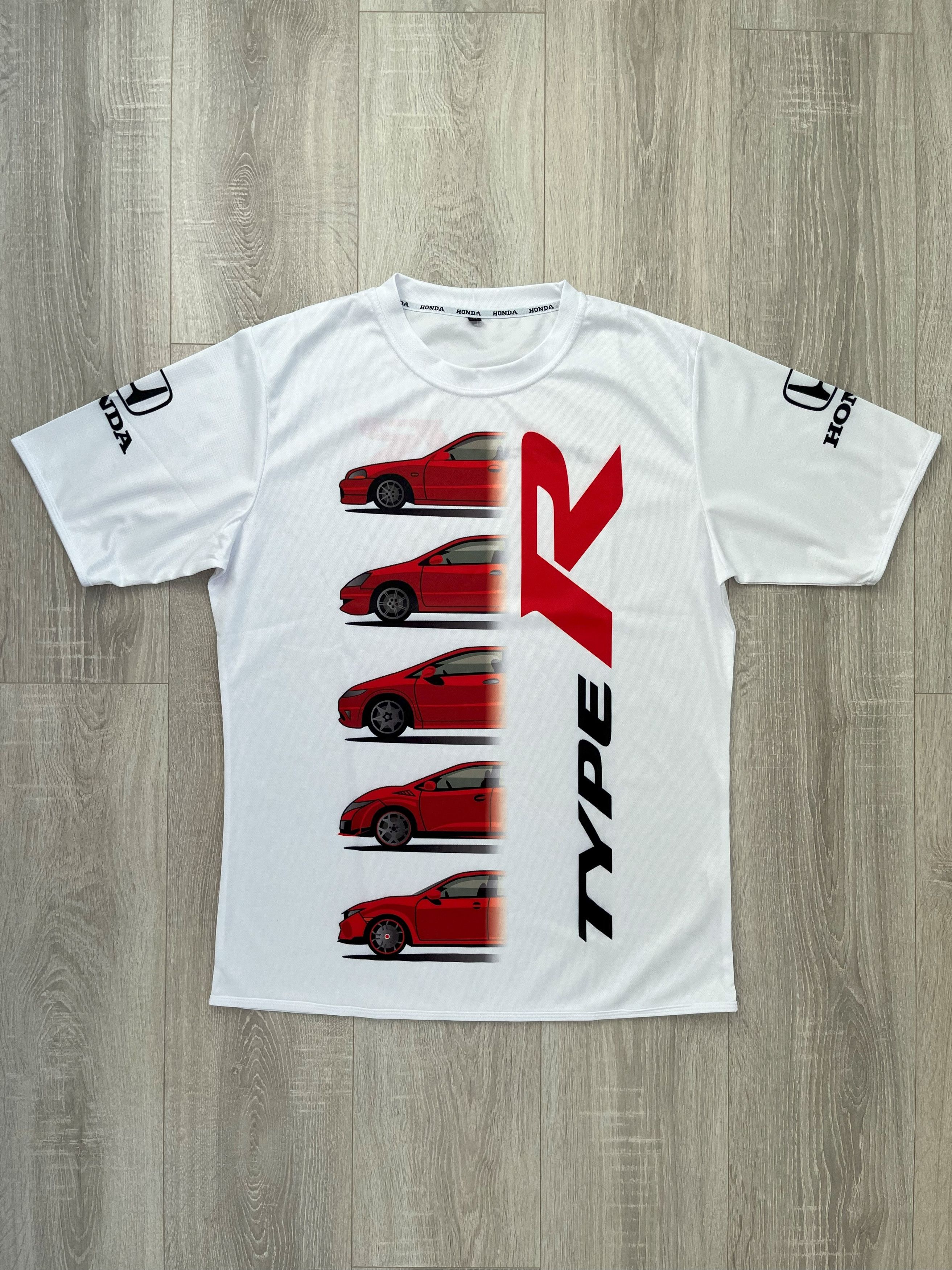 Honda × Racing × Streetwear Honda Type R T Shirt Double-Side Logo Size ...