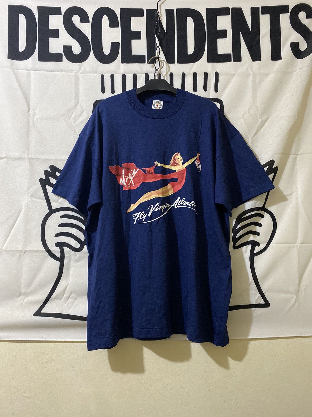Streetwear × Vintage Vintage Virgin Airlines Fly Atlantic Tee As Worn ...