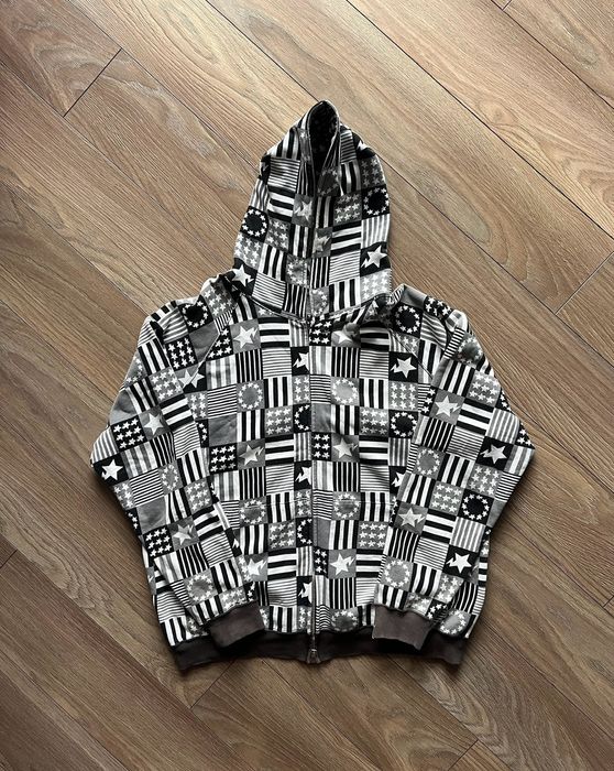 Bape Star Pattern Full Zip Hoodie | Grailed