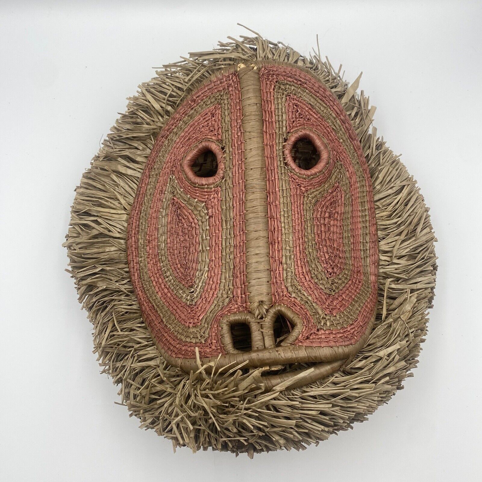 Other NAHUALA Woven Palm Red Monkey Mask EMBERA TRIBE Darien Rainf ...