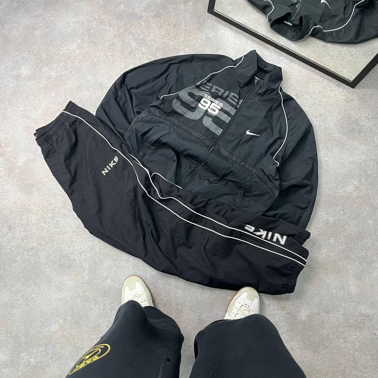 Nike × Streetwear × Vintage 90’s NIKE RETRO SWOOSH LOGO TRACK JACKET ...