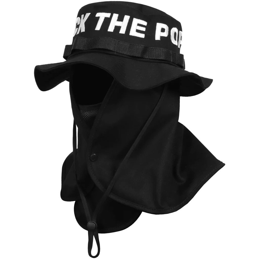 Fuck The Population FTP SPELL OUT FACE MASK BOONIE HAT (BLACK) S/M ...