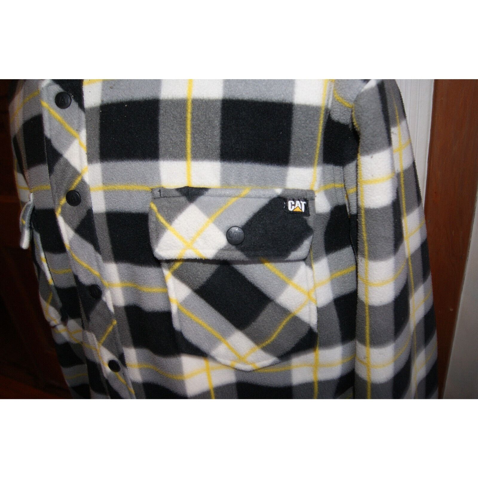 Caterpillar CAT Caterpillar Work Jacket Men 2XL Hooded Fleece Quilt ...